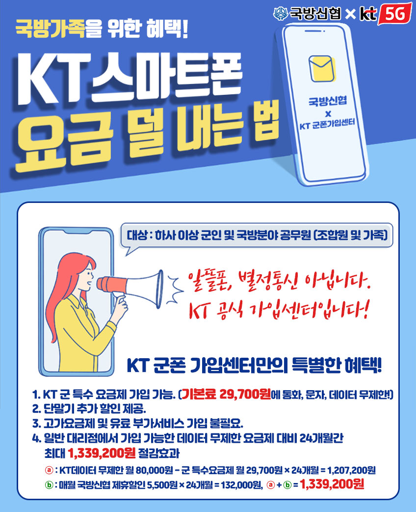 국방신협 Kt군 스마트폰